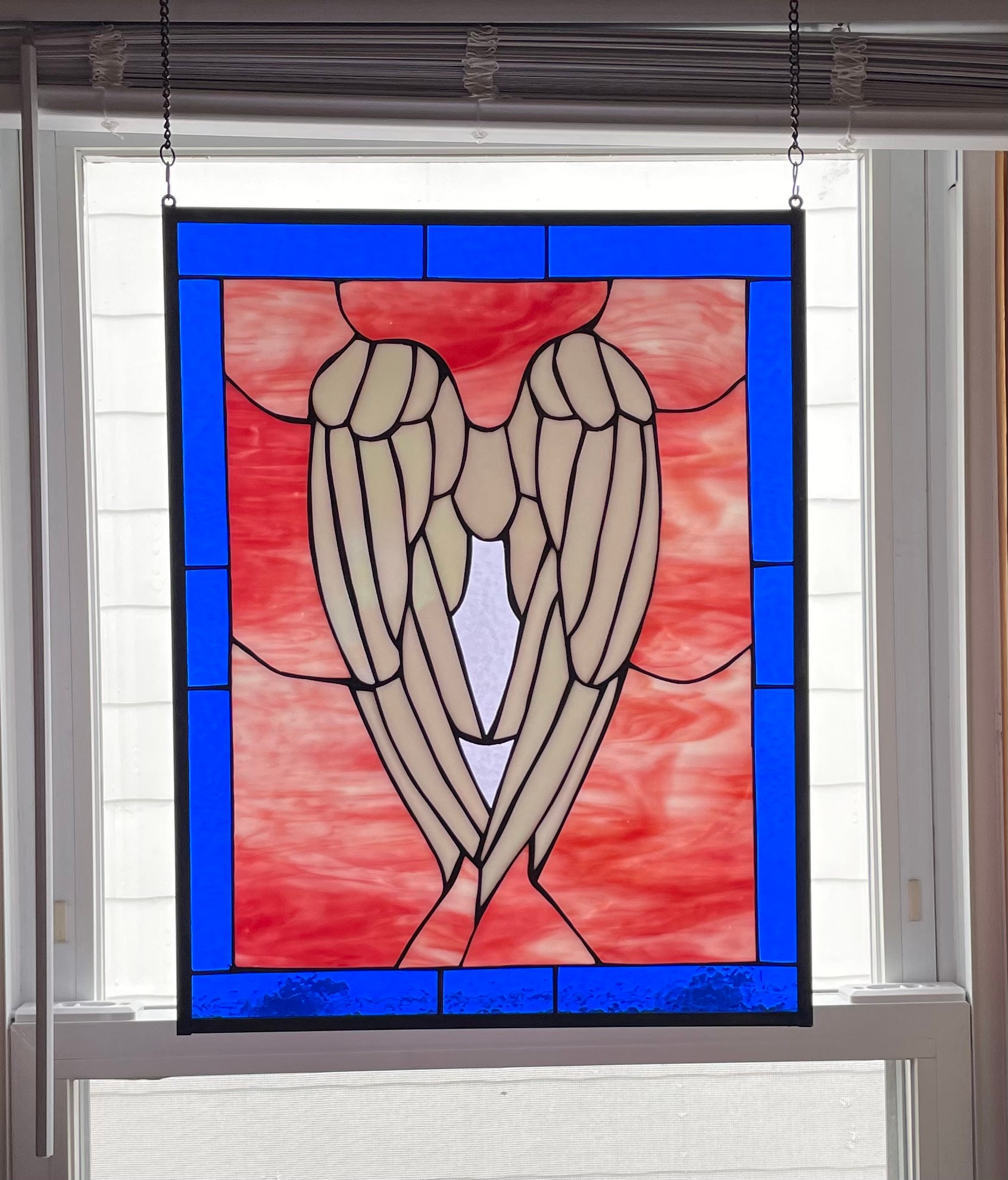 Angel Wings Stained Glass Pattern, Stained Glass Pattern, Digital ...