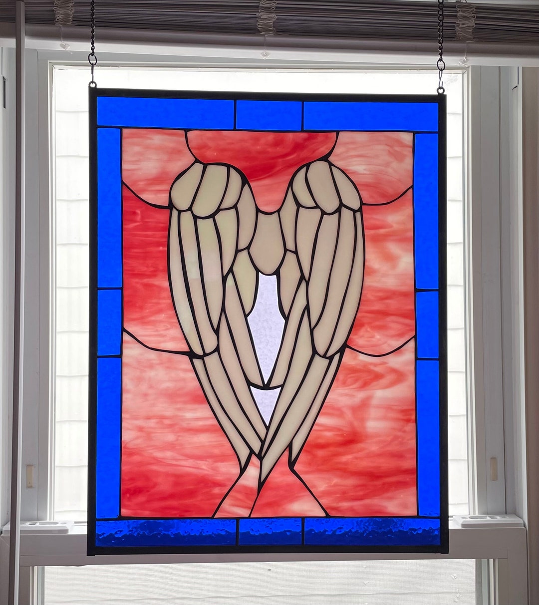 Angel Wings Stained Glass Pattern, Stained Glass Pattern, Digital ...
