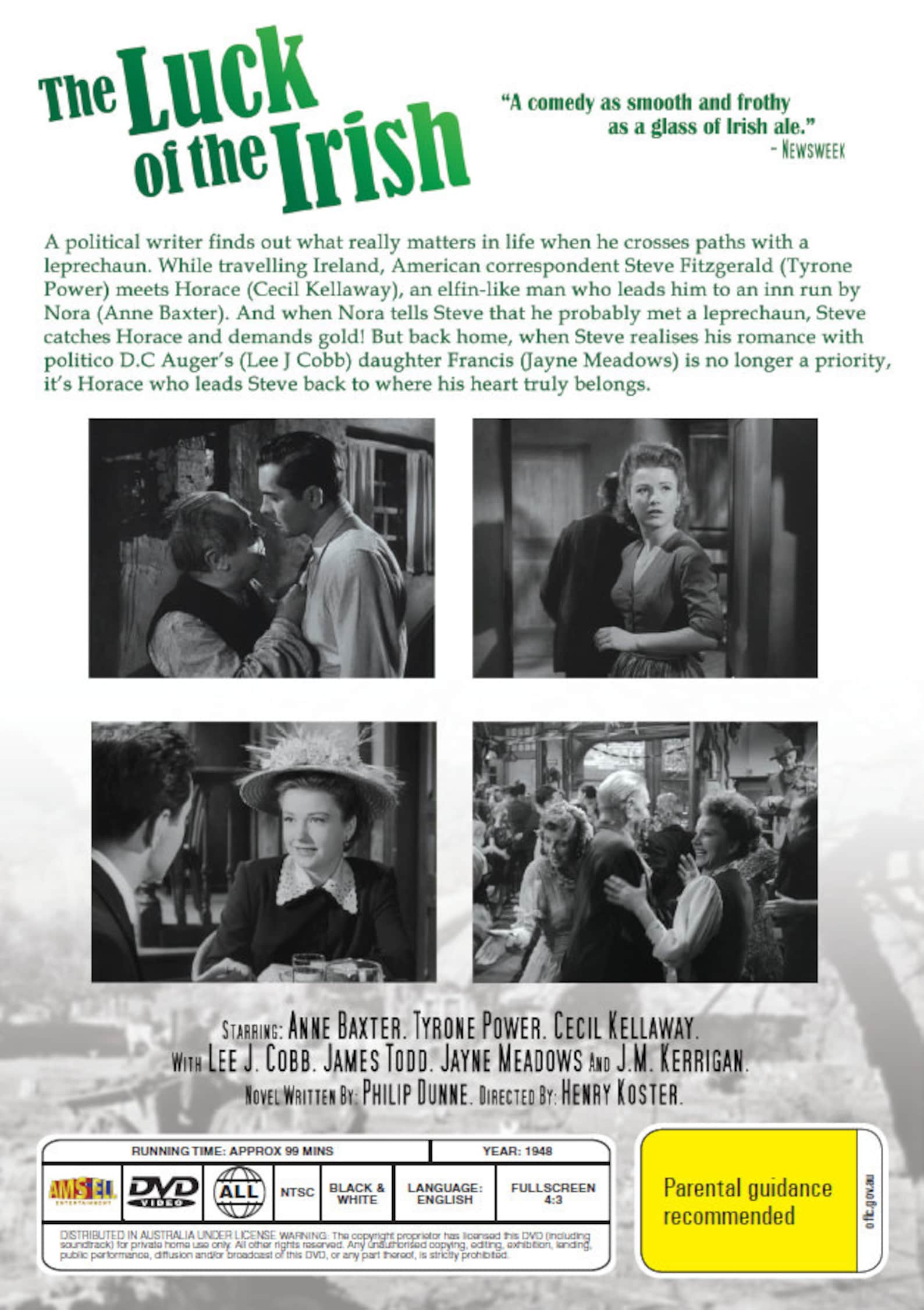 Luck of the Irish, DVD, Romance, Tyrone Power - Etsy