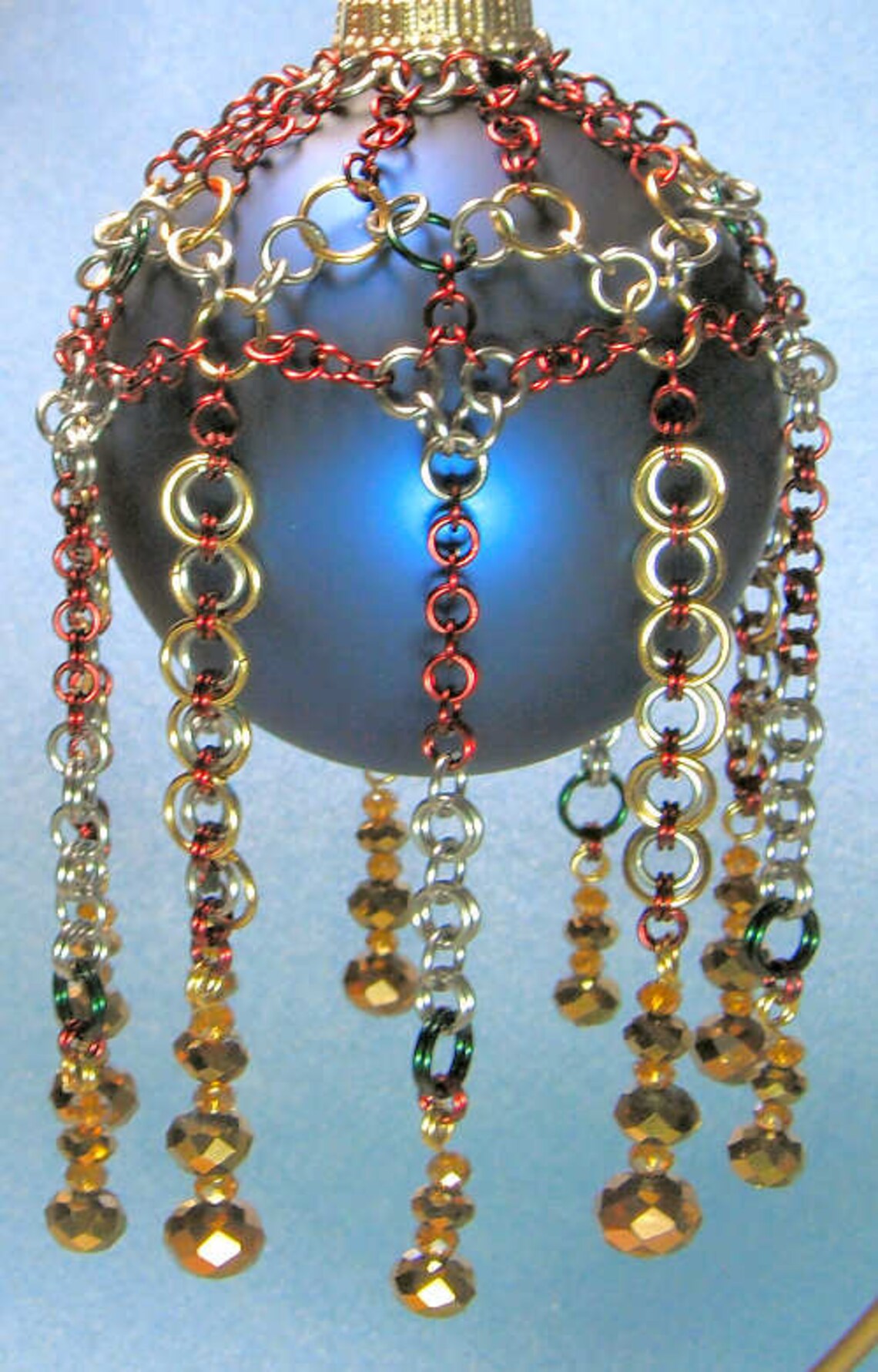 Chain Maille Tutorial - Chain Maille Ornament Covers 1 - Etsy