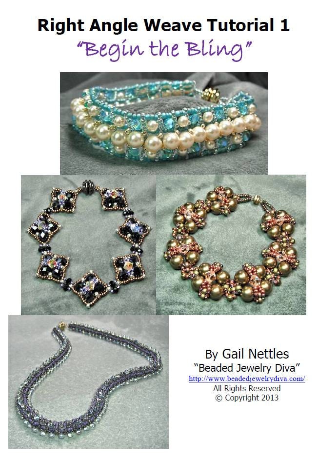 Right Angle Weave Tutorial 1 Begin the Bling Ebook - Etsy