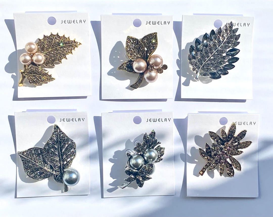 Nature-inspired Swarovski Leaf and Tree Brooch for Autumn Fashion - Etsy