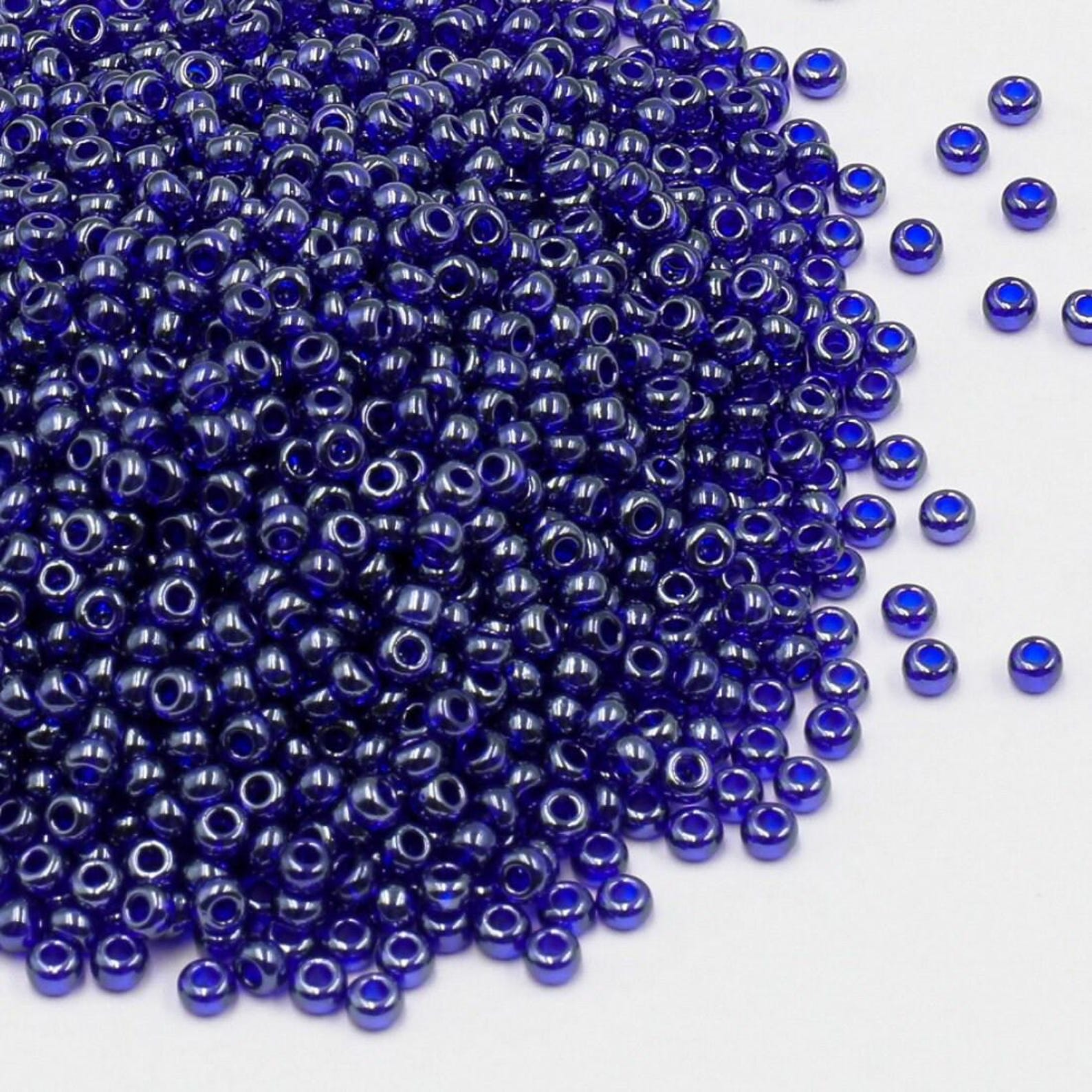25g Dark Blue Seed Beads Collection Various Sizes High Quality Preciosa ...