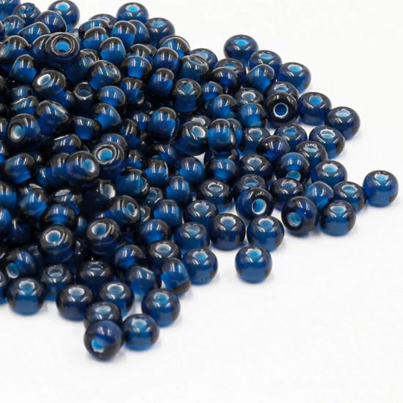 25g Dark Blue Seed Beads Collection Various Sizes High Quality Preciosa ...