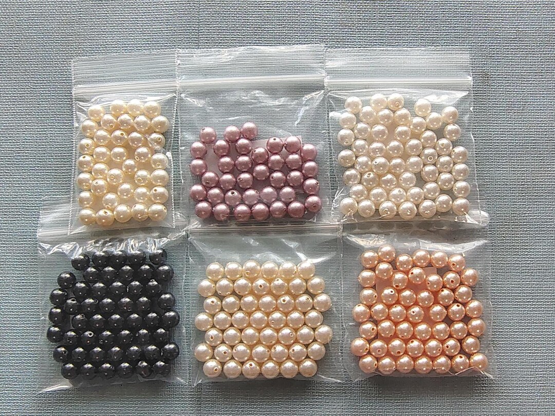 Swarovski 6mm Round Pearl Bead #5810 Cream Powder Rose White Cream Rose ...