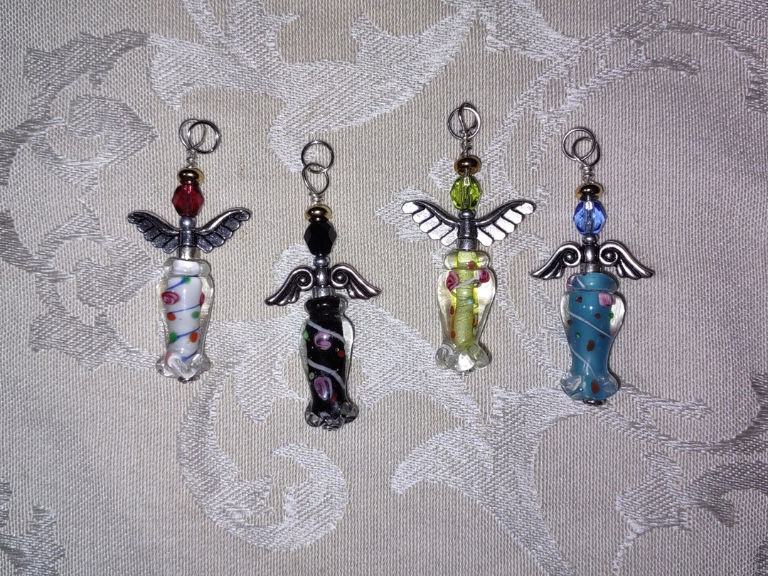 Angel Lampwork Glass Vase Angel Czech Crystal Charm Angel Pendant ...