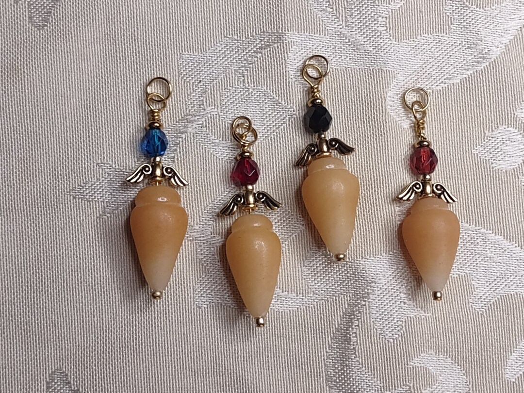 Vintage Glass Bead Angel Charm Czech Crystal Angel Pendant Angel Mirror ...