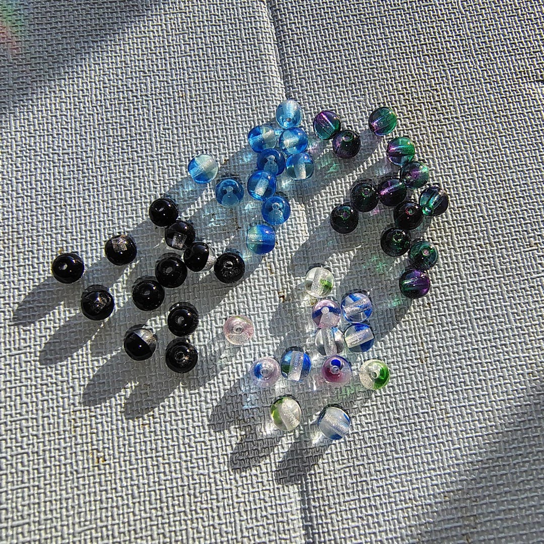 Czech Round Glass Druk Two-tone Bead Assorted Color 4mm Bead Jewelry ...