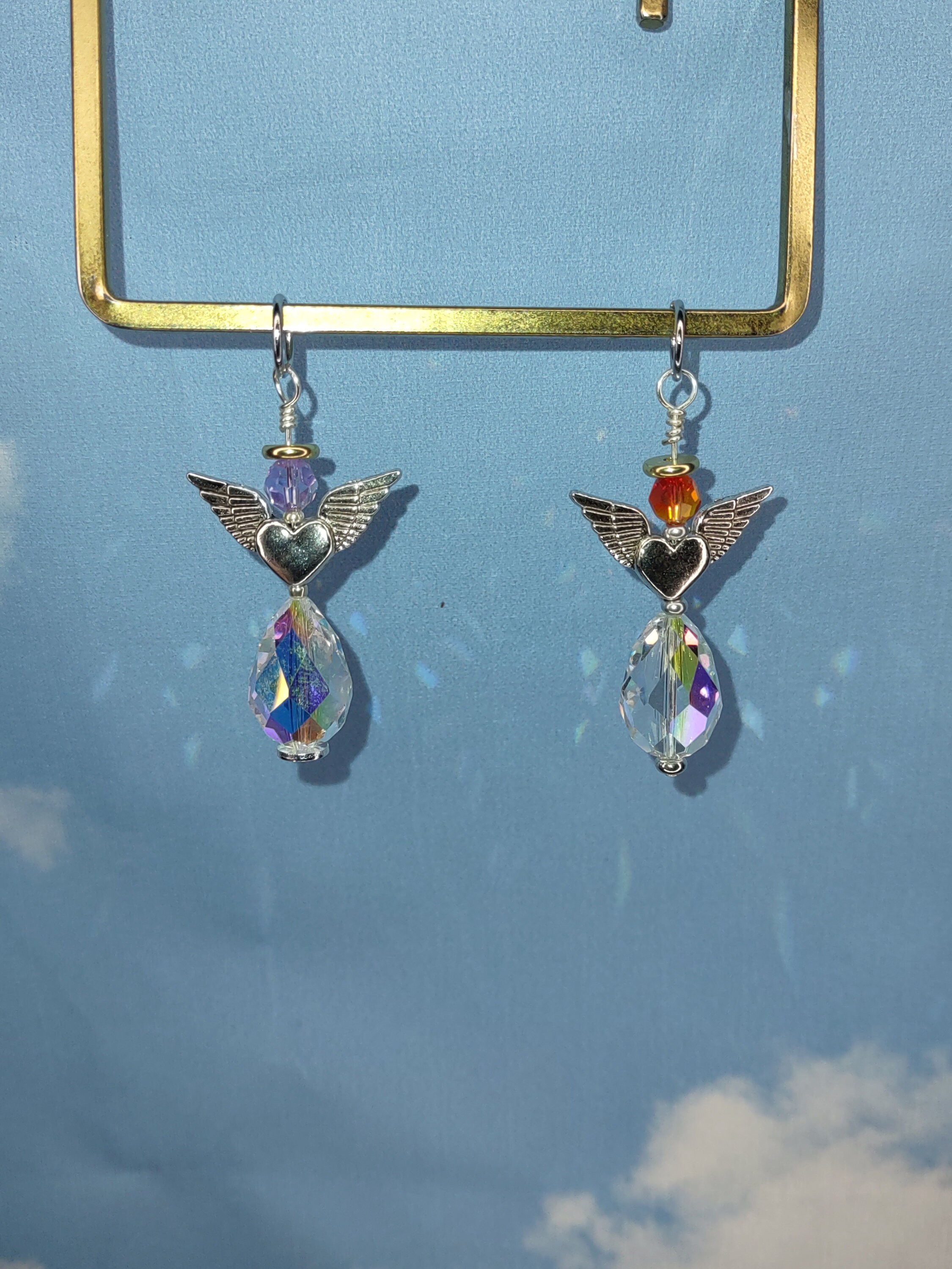 Swarovski Crystal Angel Charm Crystal Glass Angel Pendant Angel ...