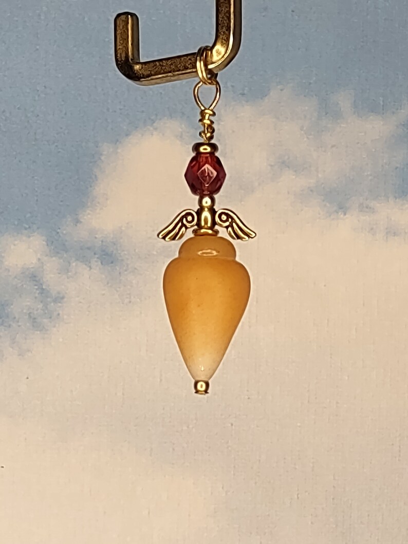 Vintage Glass Bead Angel Charm Czech Crystal Angel Pendant Angel Mirror ...