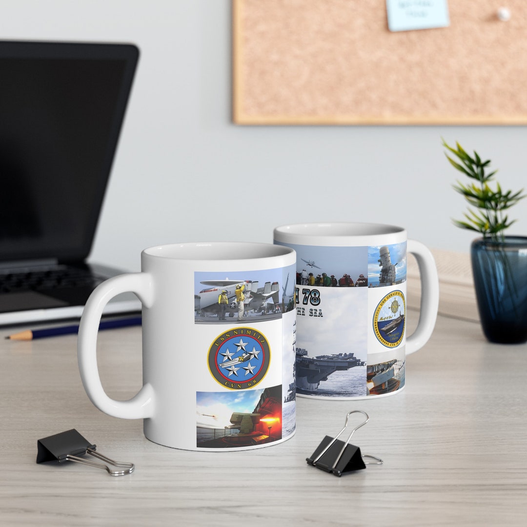 CVN Historic Mug Series Nimitz - Ford With Badges and Weapon Systems ...