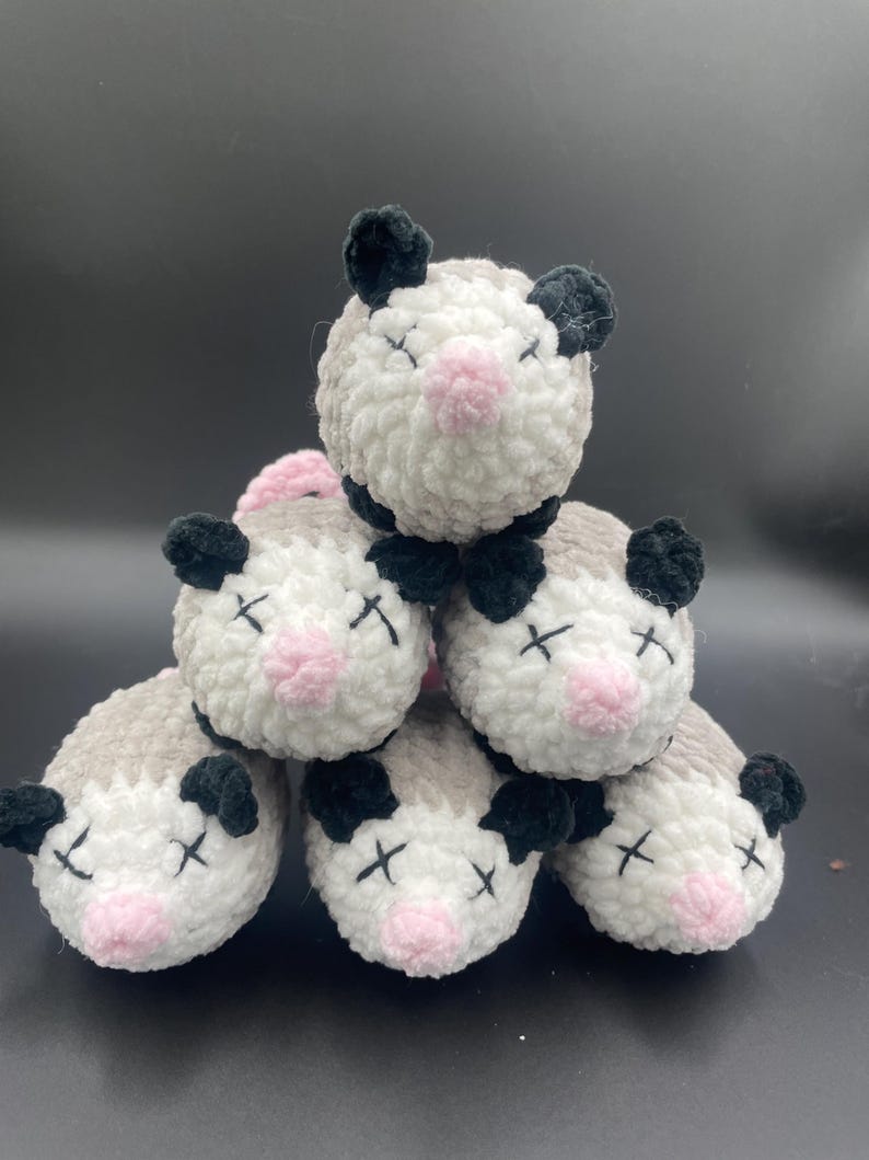 Crocheted Opossum Plush Toy, Pocket Pal - Etsy