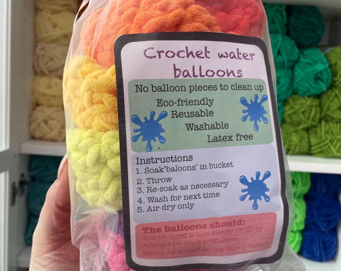 Reusable Crochet Water Balloons - Etsy