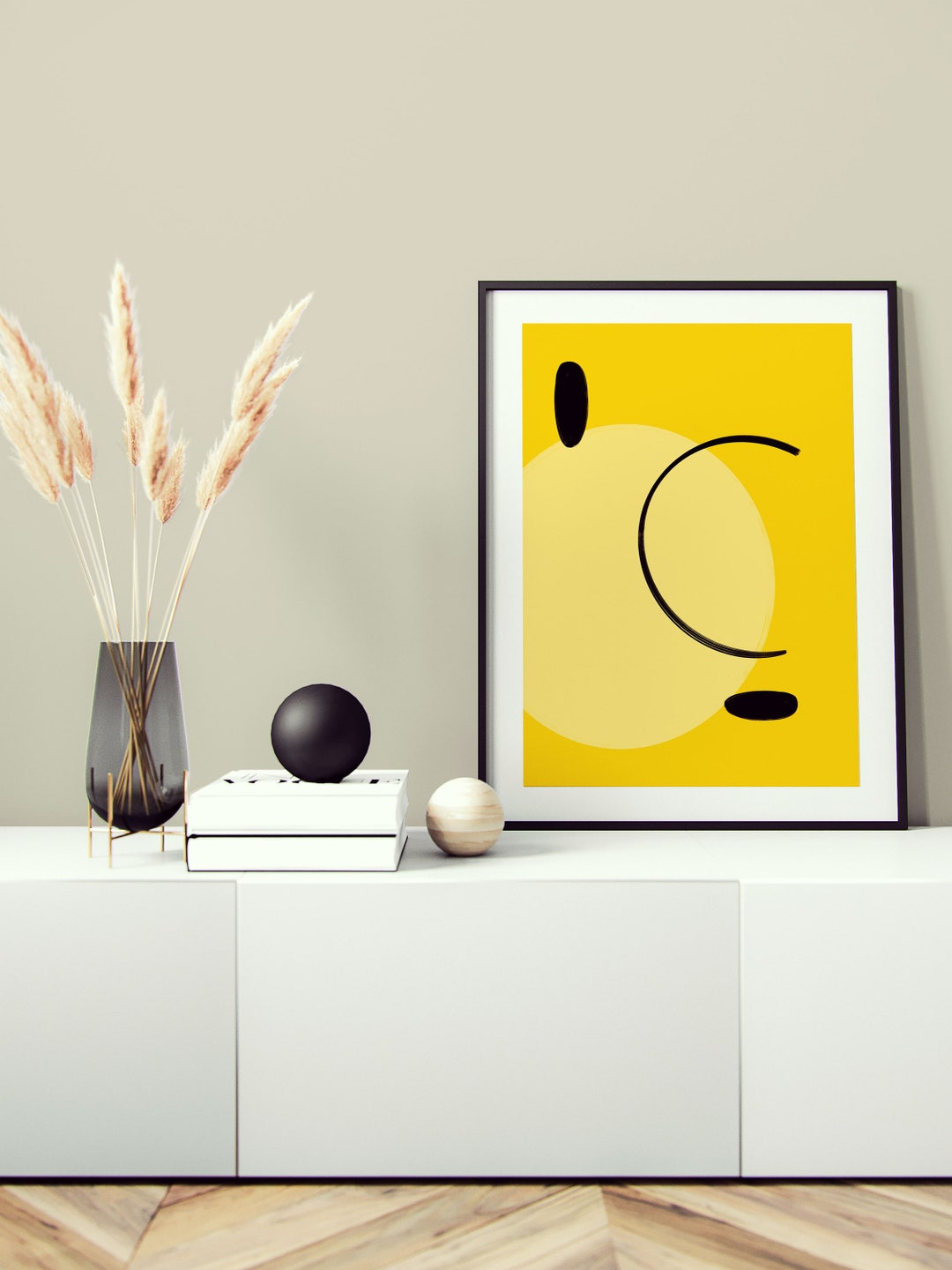 Deconstructed Smiley Face - Gallery Wall Art - Modern Wall Decor ...