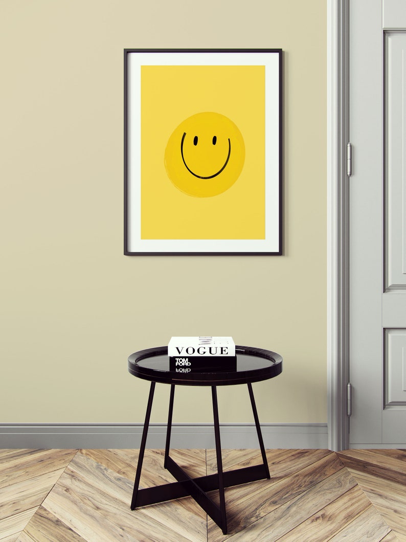 Smiley Print - Gallery Wall Art - Modern Wall Decor - Printable ...