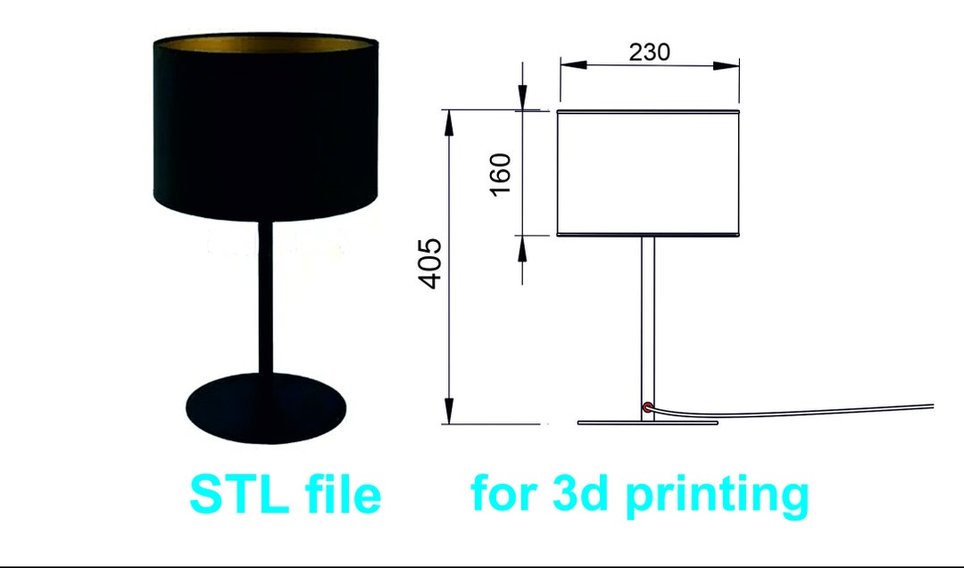 3D Print File, Table Lamp, Stl File 3d Printing, Lighting Stl Files - Etsy
