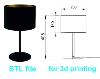 3D Print File, Stylish Lamp, Stl File 3d Printing, Lighting Stl Files ...