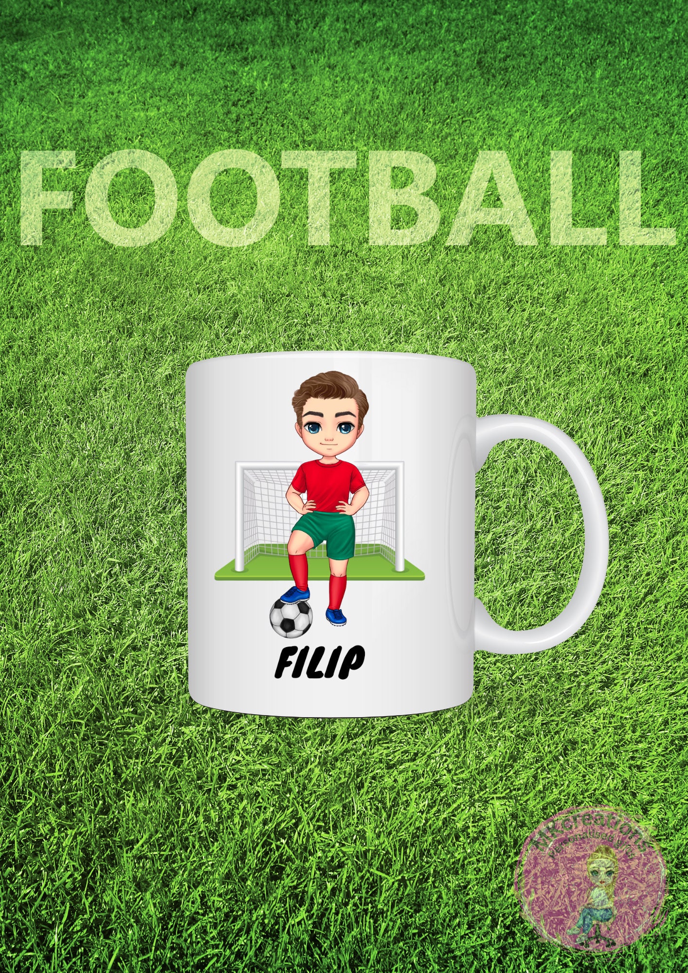 Personalised Character Mug Personalised Football Mug Boys Football ...
