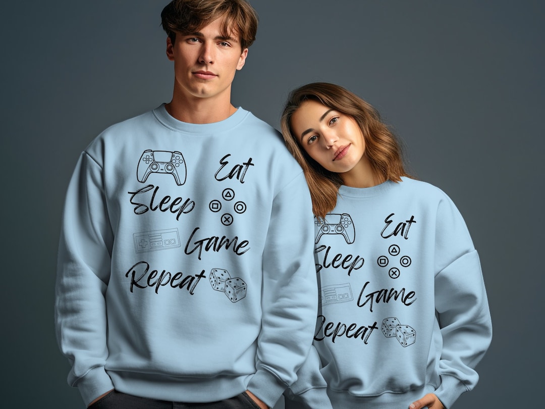 Eat Sleep Game Repeat Hoodie, Video Game Lover Sweatshirt, Gamer Gift ...