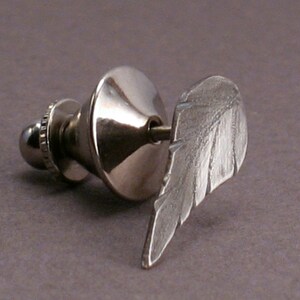 Forest Leaf - Tie Pin or Lapel Pin in Sterling Silver for Men and Women ...