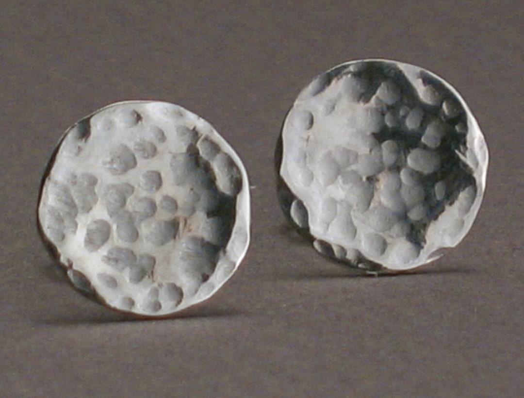 Harvest Moon Hammered Texture Studs Stud Earrings for Men - Etsy