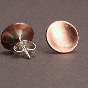 Copper Stud Earrings for Men and Women - Cypria - 10 Mm Domed Copper ...