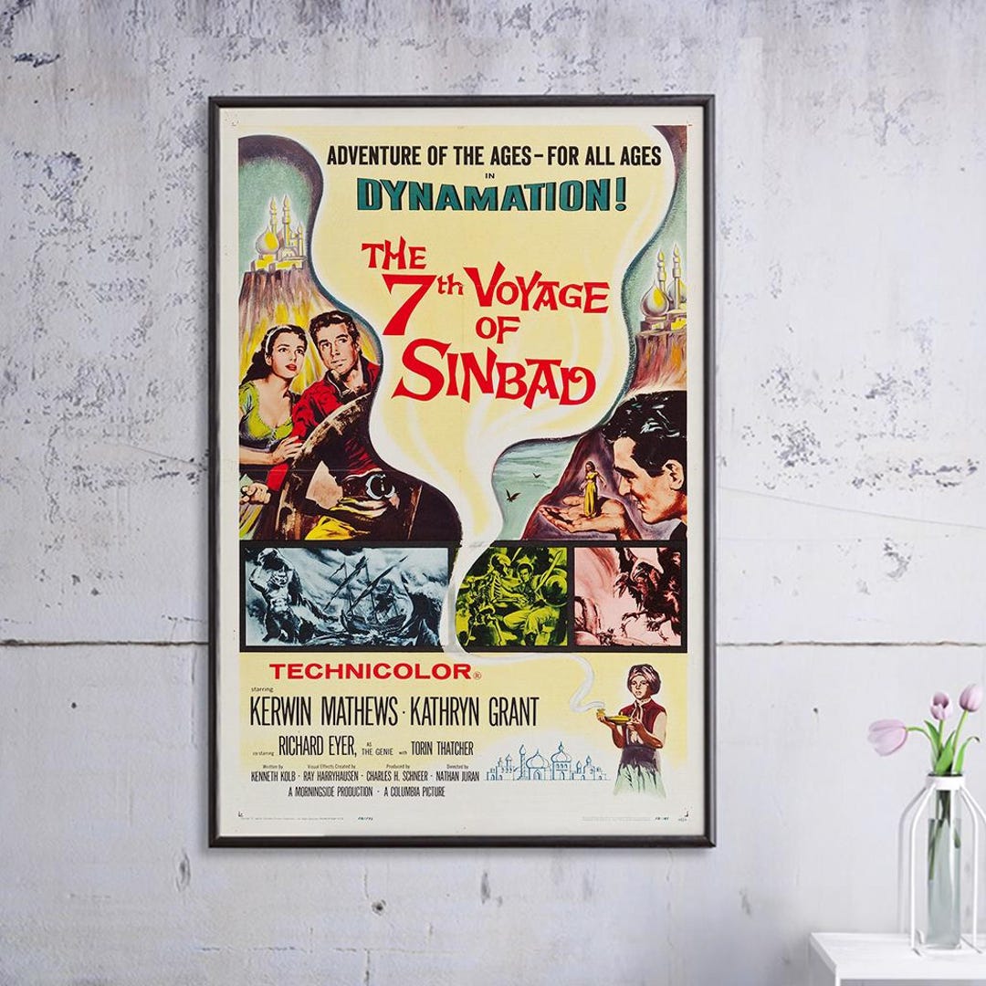 7th Voyage of Sinbad 1958 Movie Poster,high Quality Canvas Printing ...
