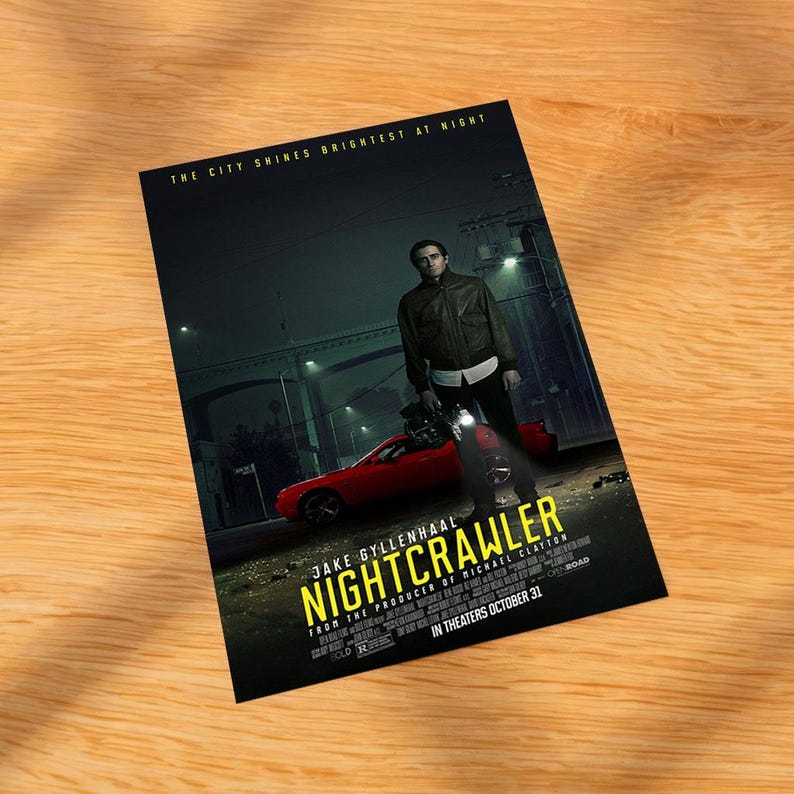 Nightcrawler Movie Poster,high Quality Canvas Printing, Wall Art, Home ...