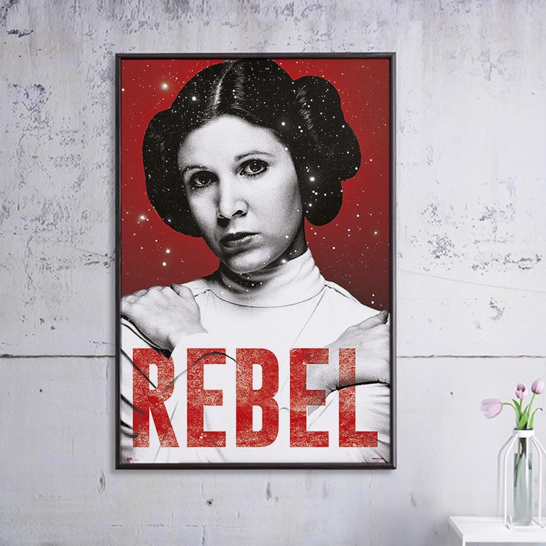 Princess Leia Rebel Poster,high Quality Canvas Printing, Wall Art, Home ...