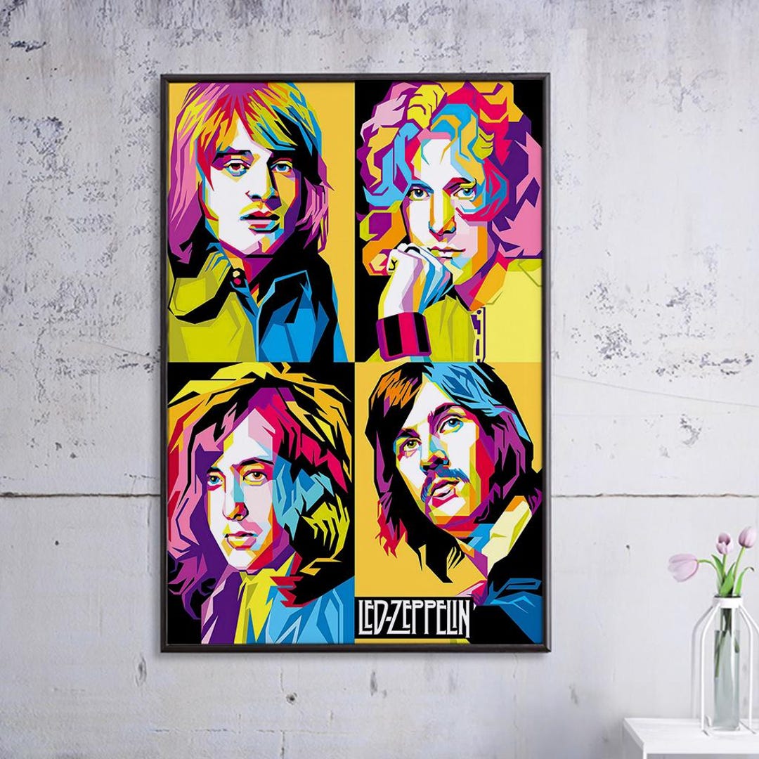 Led Zeppelin Poster, High Quality Canvas Printing, Wall Art, Home ...