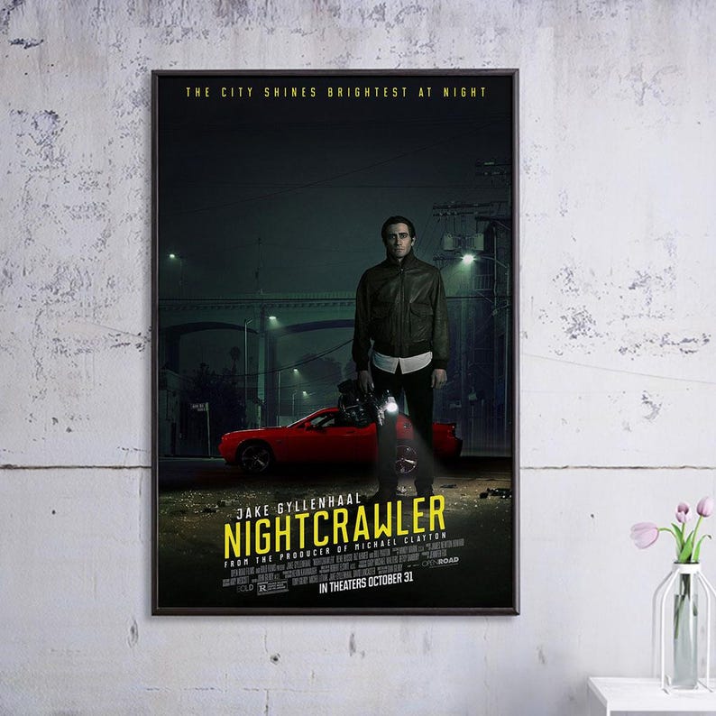 Nightcrawler Movie Poster,high Quality Canvas Printing, Wall Art, Home ...
