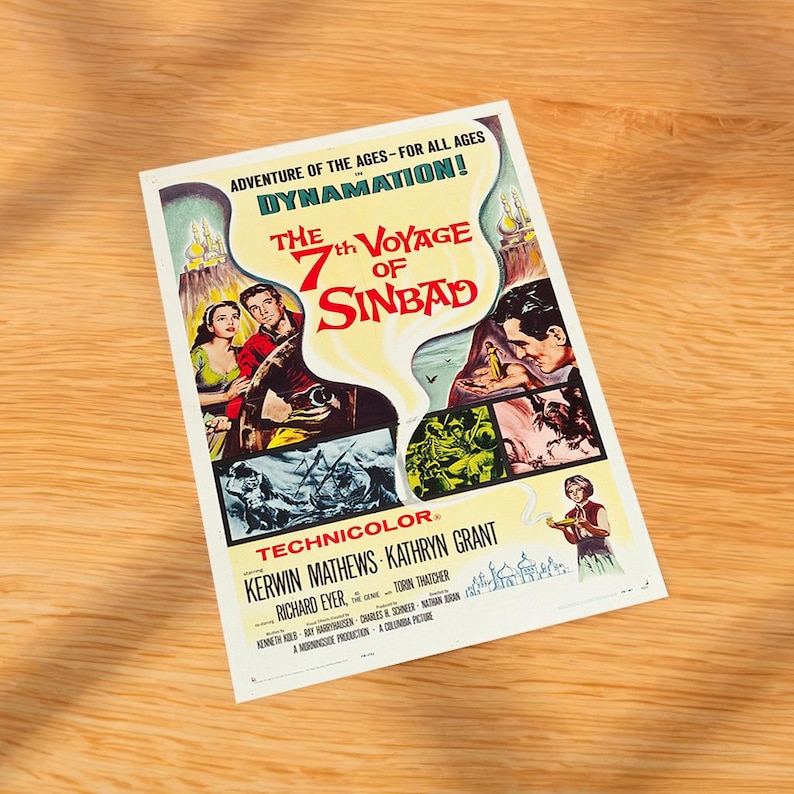 7th Voyage of Sinbad 1958 Movie Poster,high Quality Canvas Printing ...