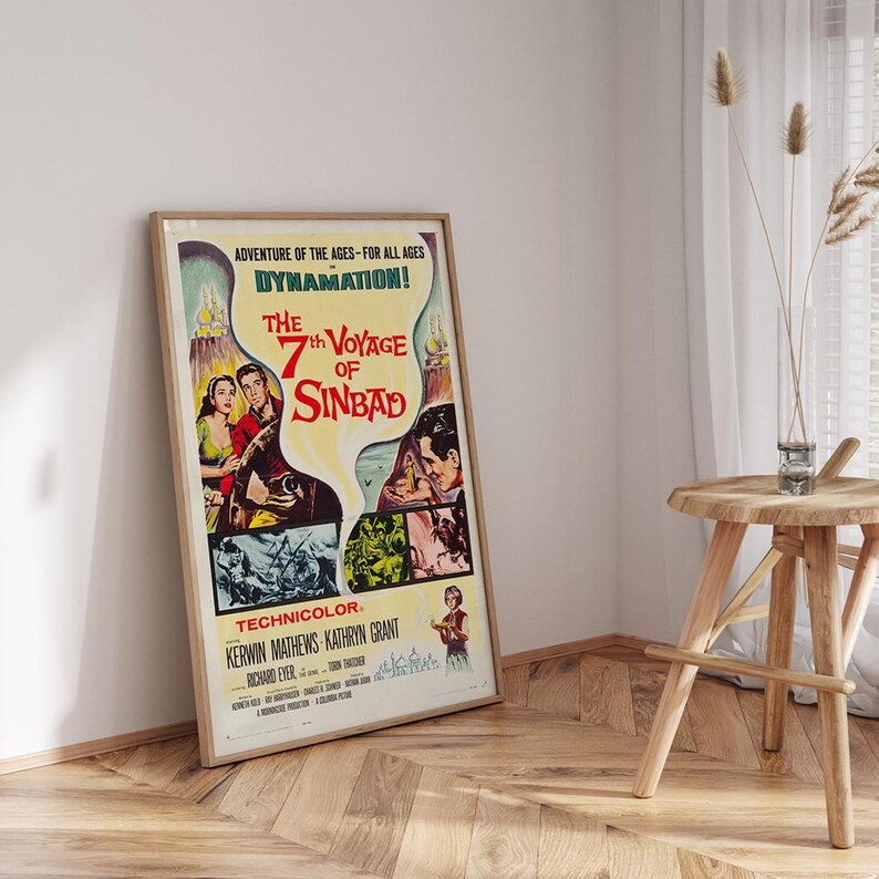 7th Voyage of Sinbad 1958 Movie Poster,high Quality Canvas Printing ...