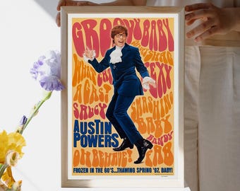 Vintage 1997 Austin Powers Movie Poster - Etsy