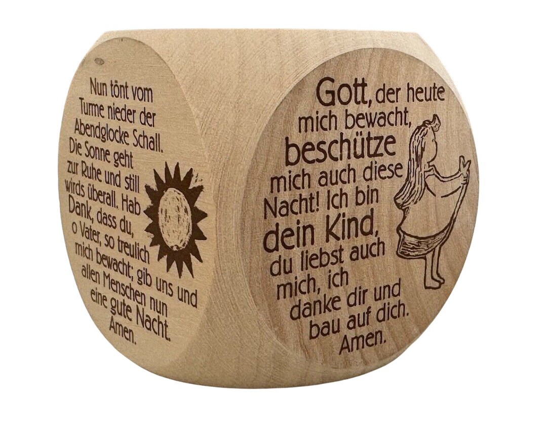 Prayer Cube Table Prayer for Young and Old NEW Prayer Cube Wooden Cube ...