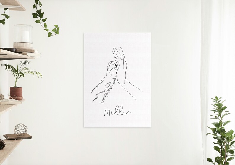 Personalized Dog Poster, Dog Drawing With Name, Digital Download, Dog ...