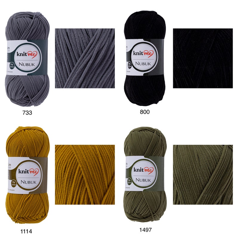 Knitme Nubuck, Knitting Yarn, Suede Yarn, Leather Look Yarn, Soft Yarn ...