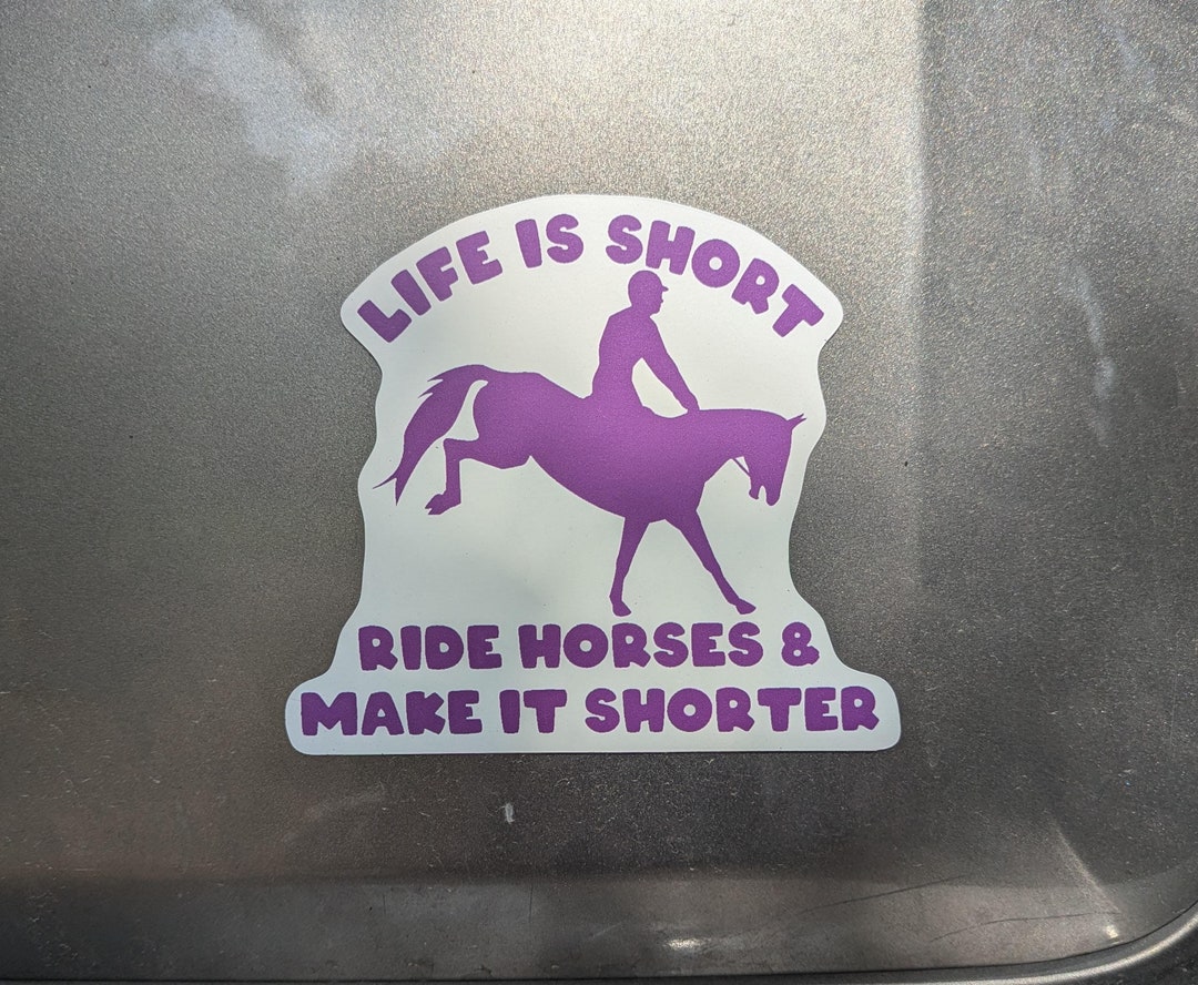 Life is Short, Ride Horses & Make It Shorter Car Magnet - Etsy