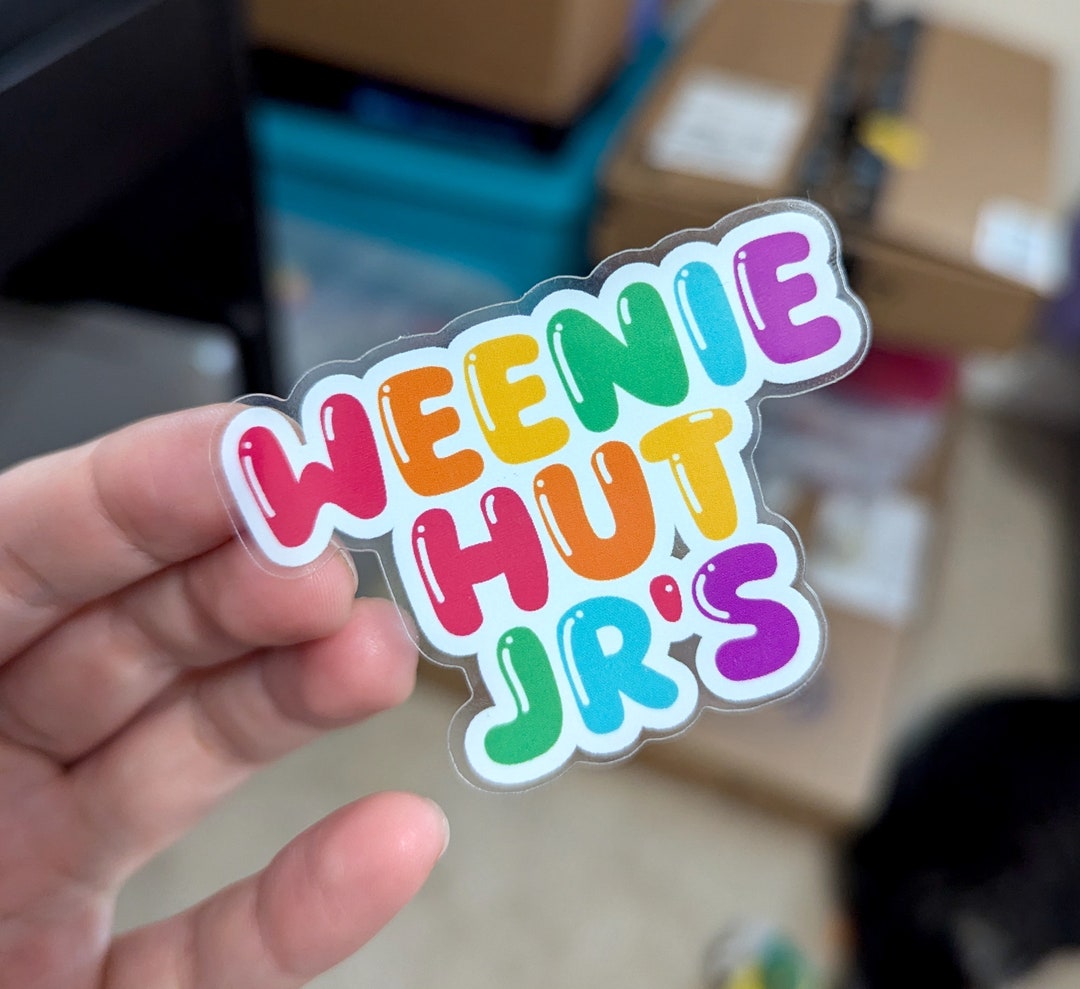 Weenie Hut Jr's Clear Sticker - Etsy