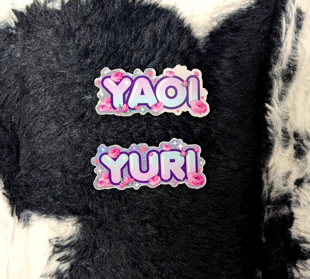 Yaoi/yuri Glitter Sticker - Etsy