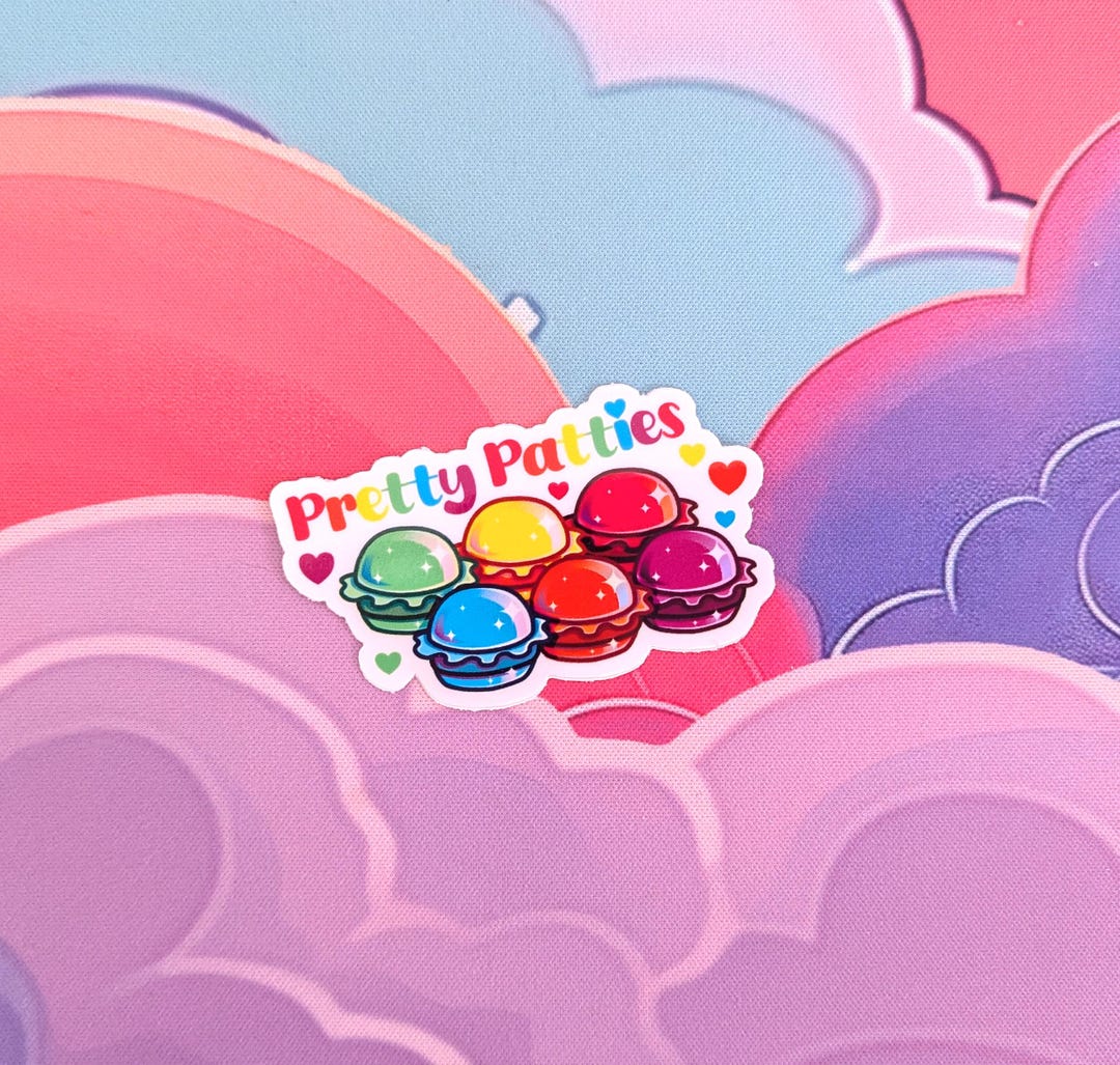 Pretty Patties Rainbow Hamburger Sticker - Etsy
