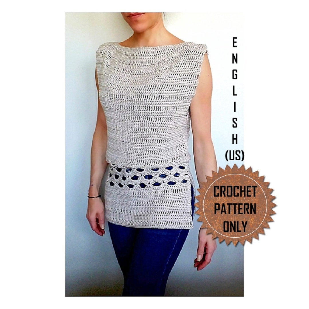 Fiesta Tunic Cover up Crochet Pattern PDF All Sizes Easy - Etsy