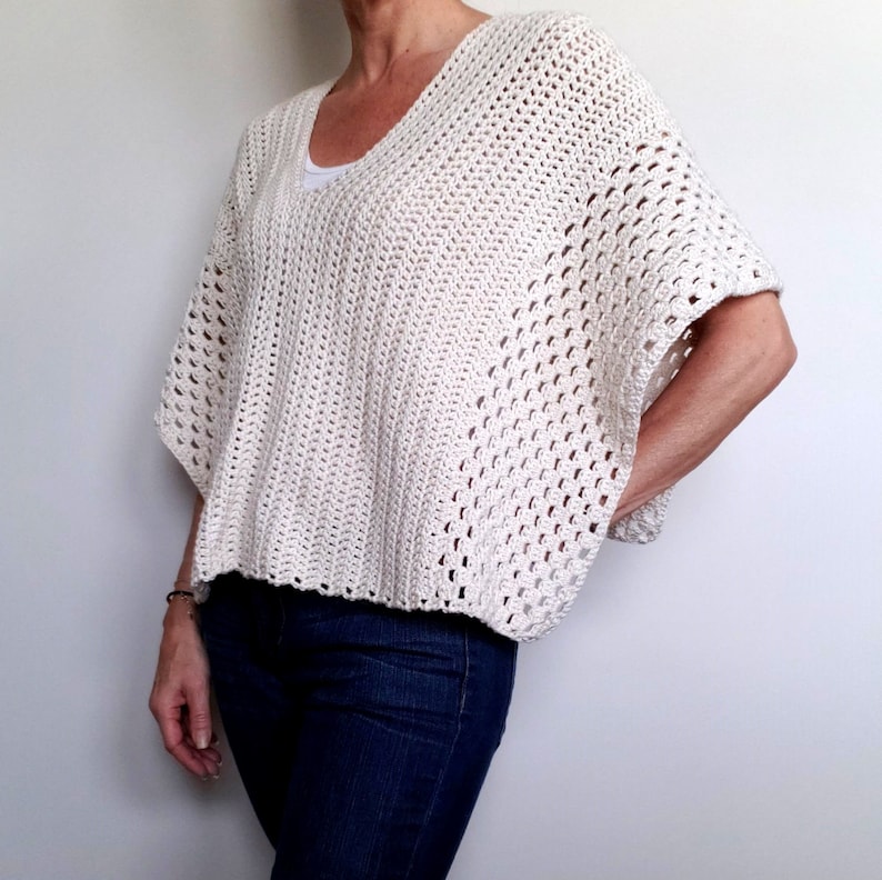 Cotton Spring Poncho Crochet Pattern PDF | Etsy