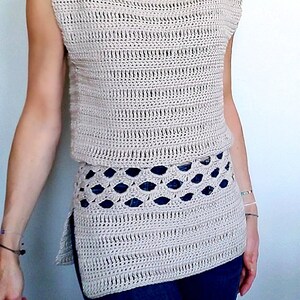 Fiesta Tunic Cover up Crochet Pattern PDF All Sizes Easy - Etsy