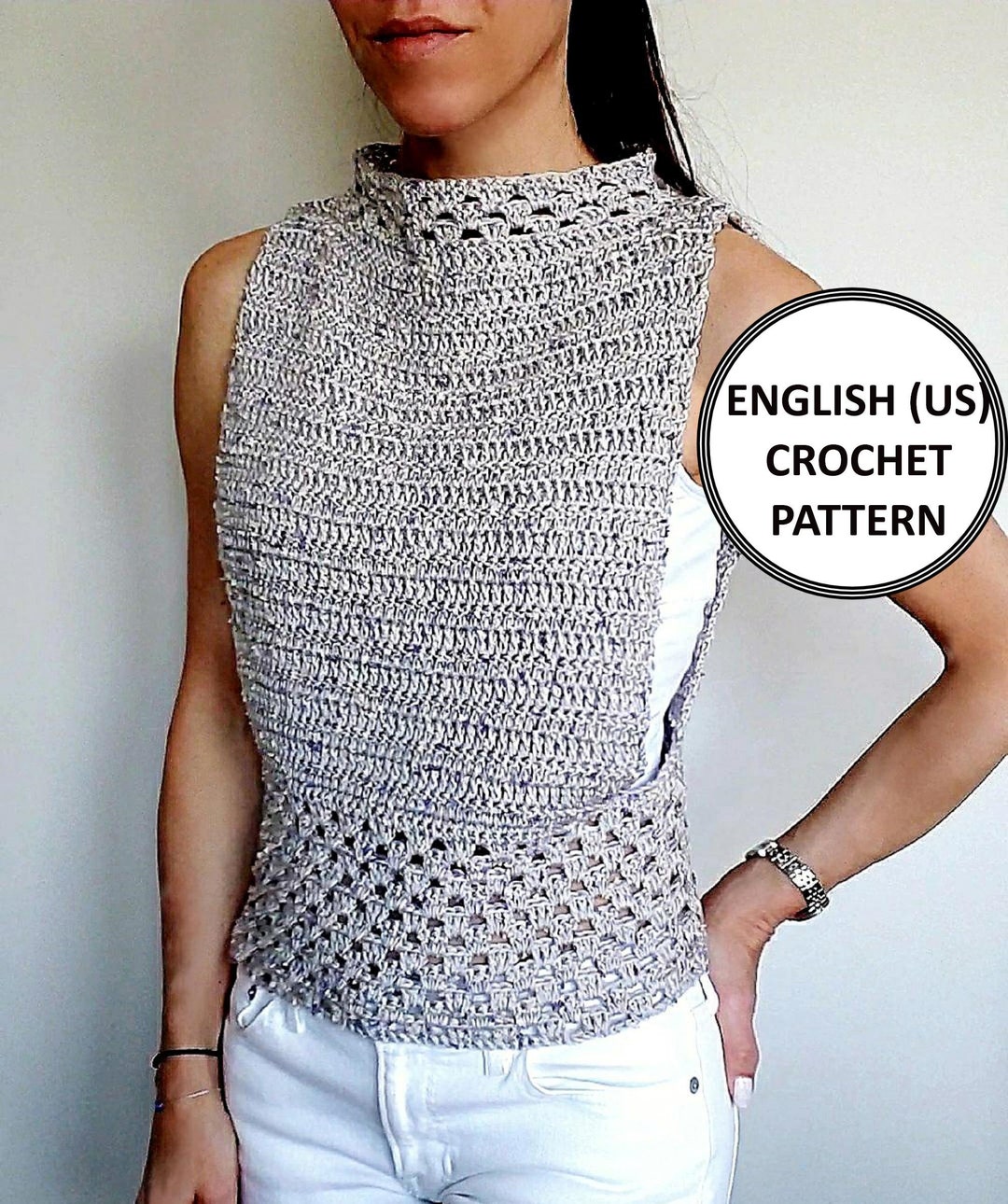 Alluring Open Sided Vest Crochet Pattern PDF Easy Beginner - Etsy