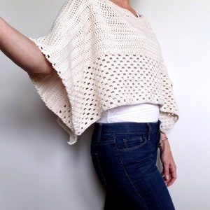 Cotton Spring Poncho Crochet Pattern PDF Easy - Etsy