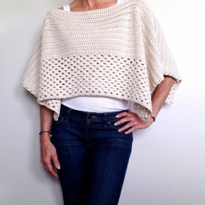 Cotton Spring Poncho Crochet Pattern PDF Easy - Etsy
