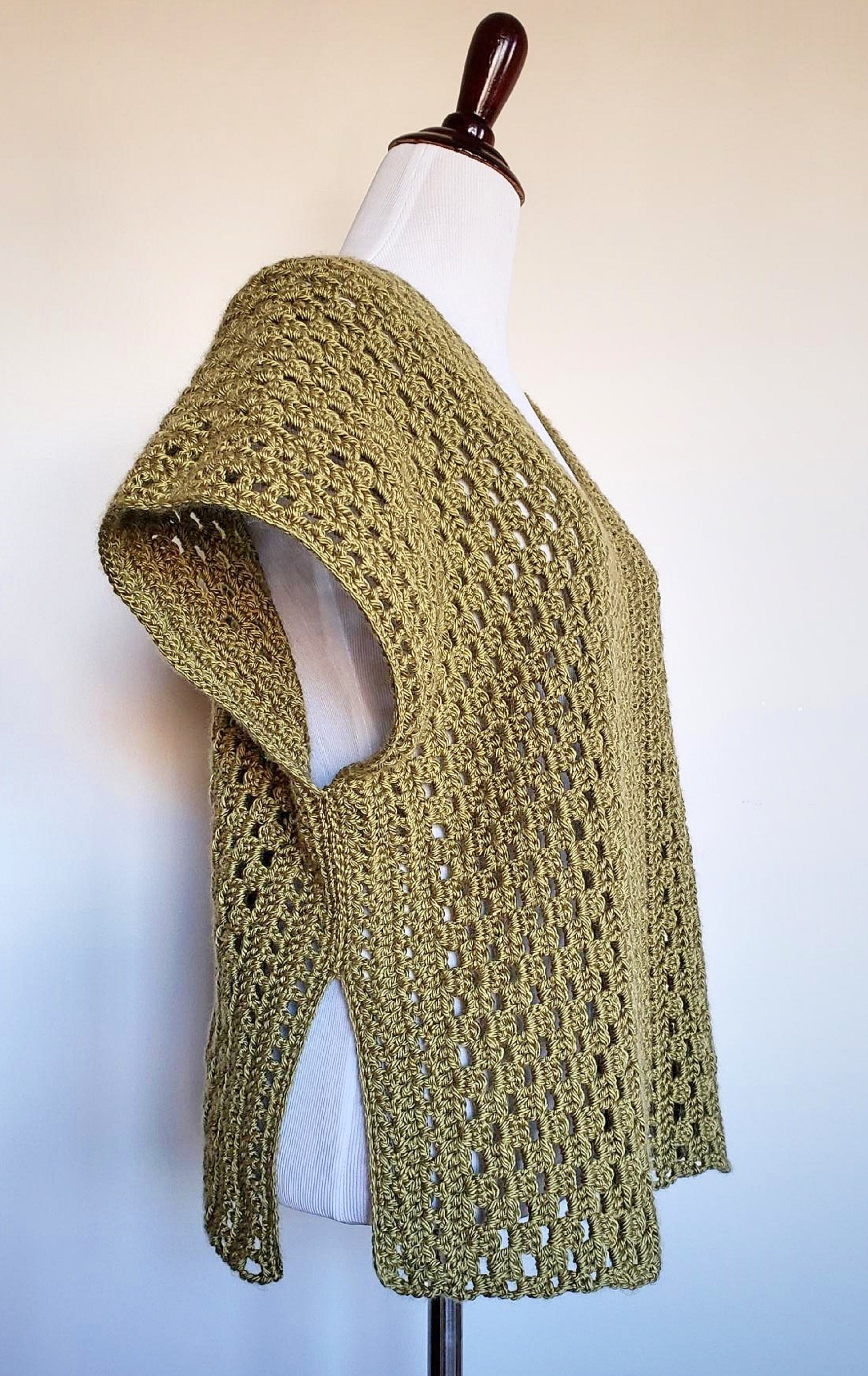 Year Round V Neck Poncho Sweater Crochet Pattern PDF - Etsy