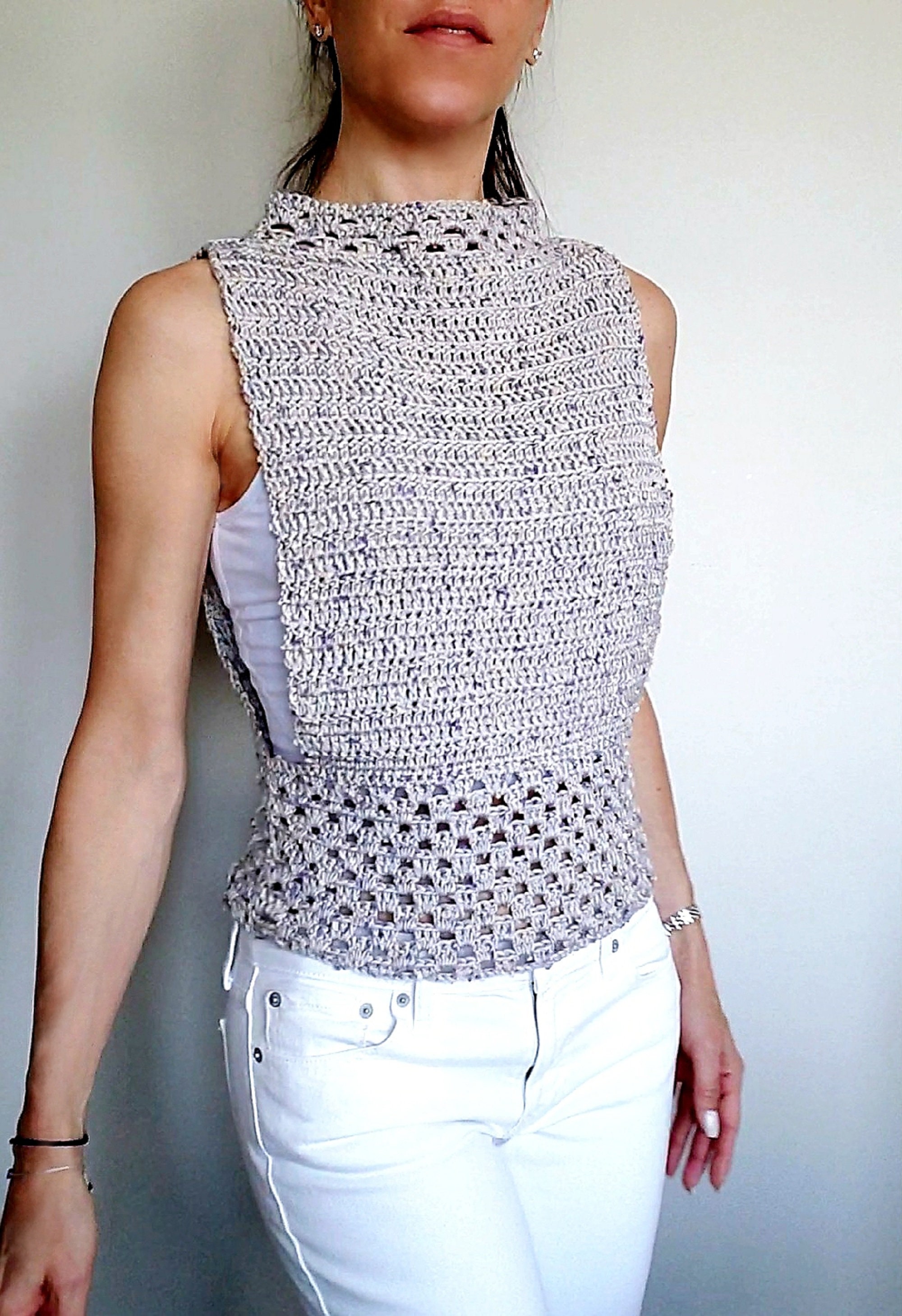 Alluring Open Sided Vest Crochet Pattern PDF Easy Beginner - Etsy
