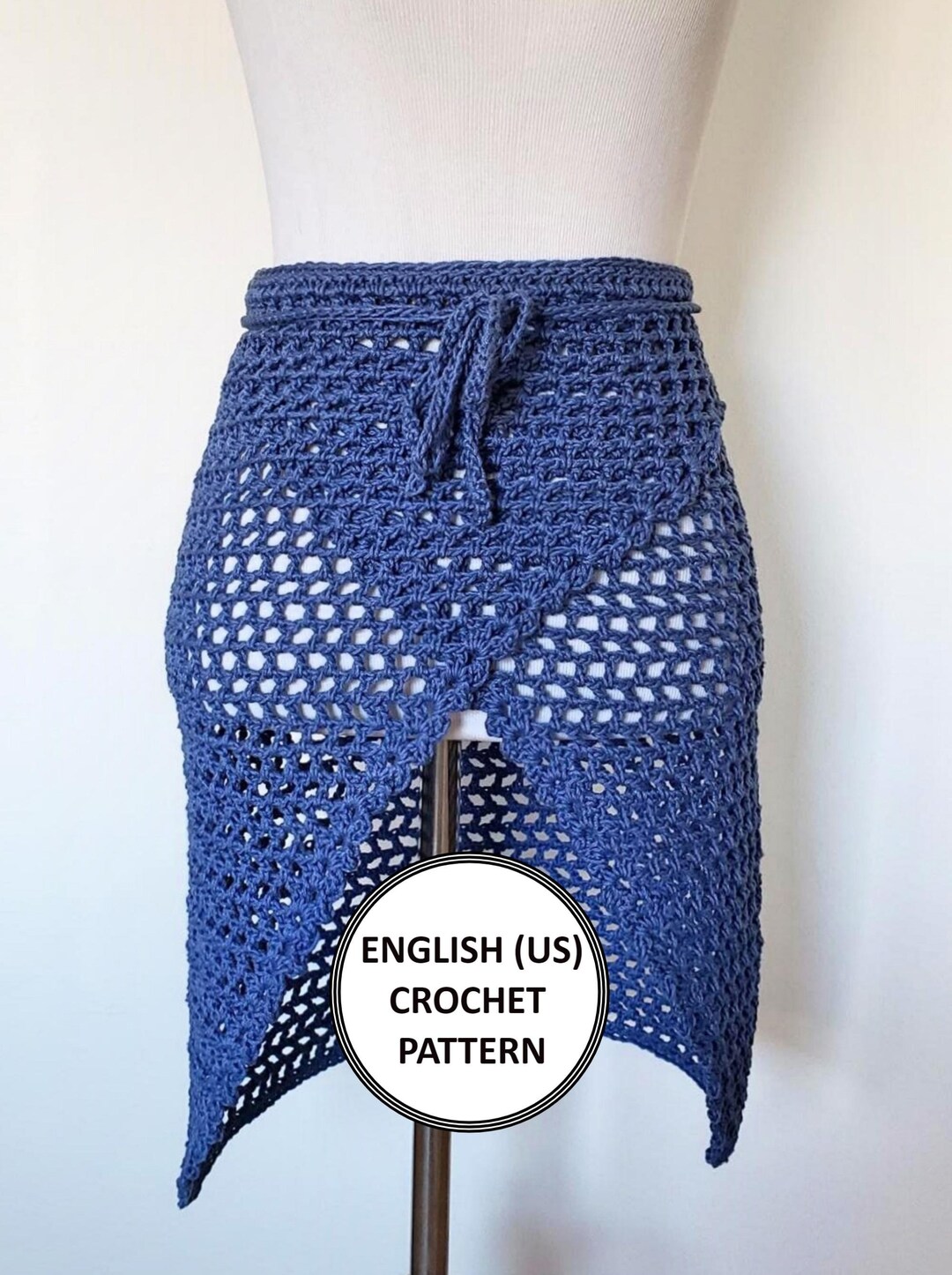 Nautical Mesh Sarong Skirt Crochet Pattern PDF Beach Cover Up - Etsy